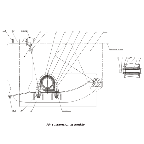 XJ550 Workover Rig Parts-Air suspension assembly - All-Petroleum